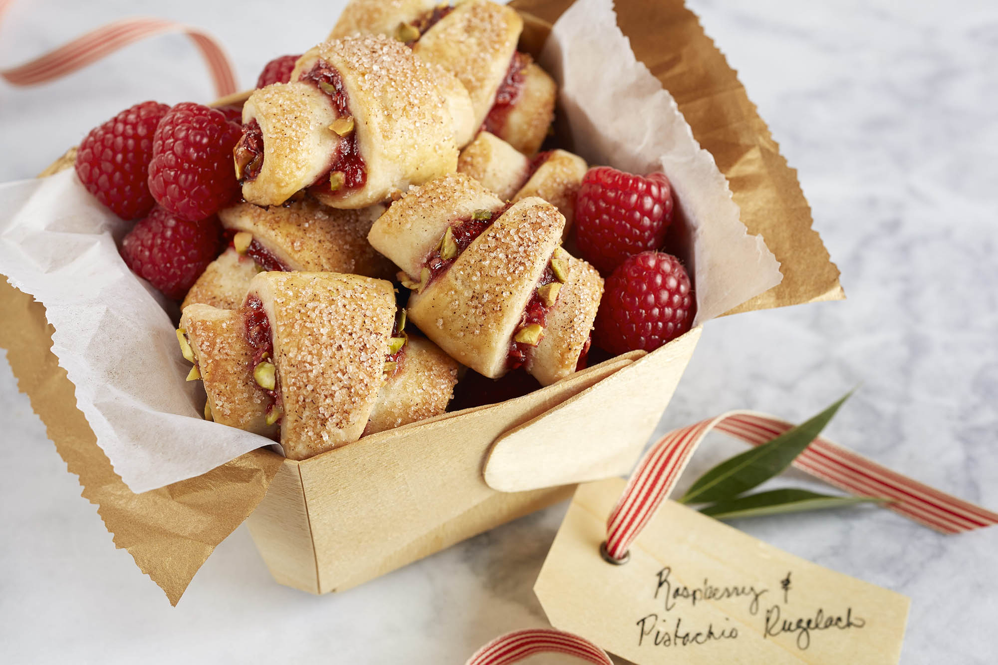 Raspberry and Pistachio Rugelach