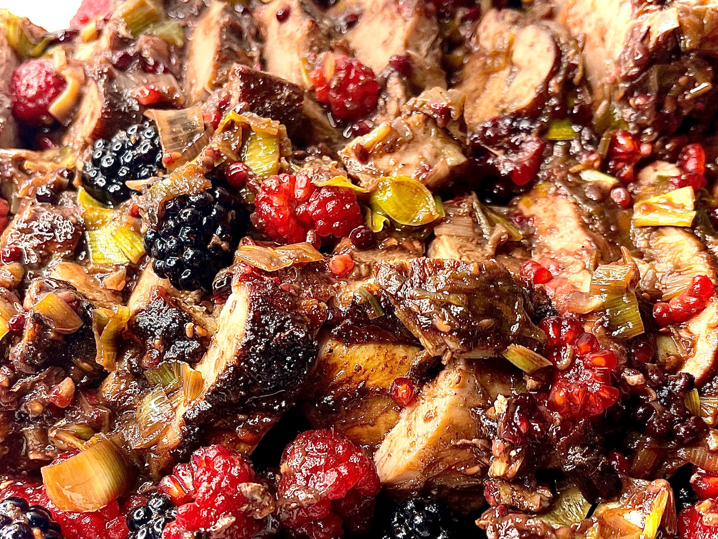Spiced Pork with Blackberry Raspberry au Jus | Driscoll's
