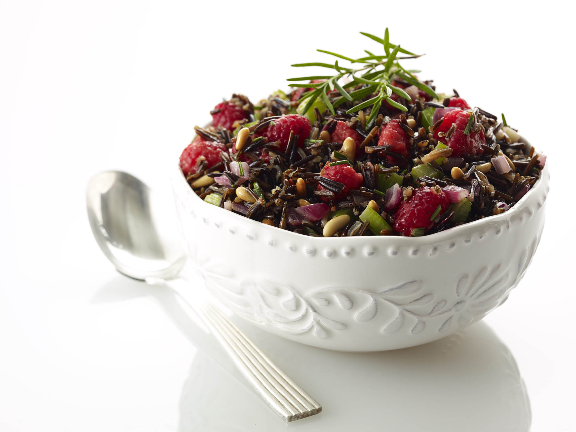 Wild Rice with Raspberries and Caramelized Shallots